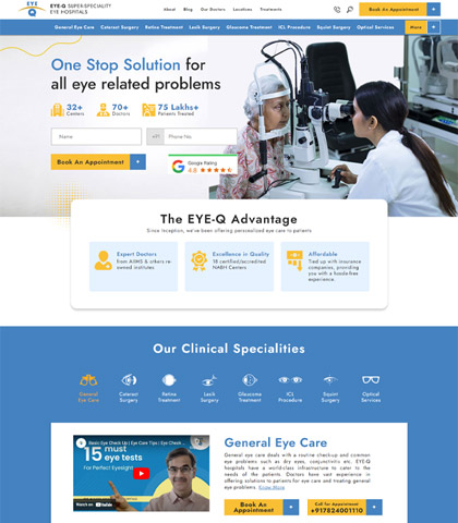 Eye-Q WEBSITE DESIGN & DEVELOPMENT - Mind Digital Group